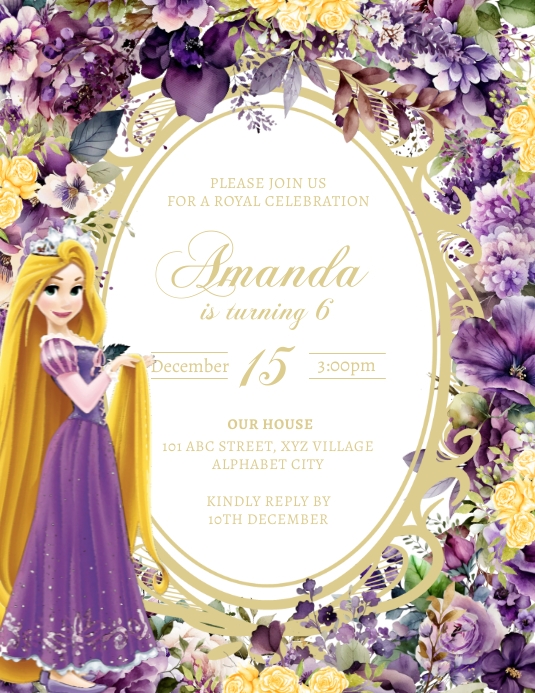 Disney Princess Invitation Template | PosterMyWall