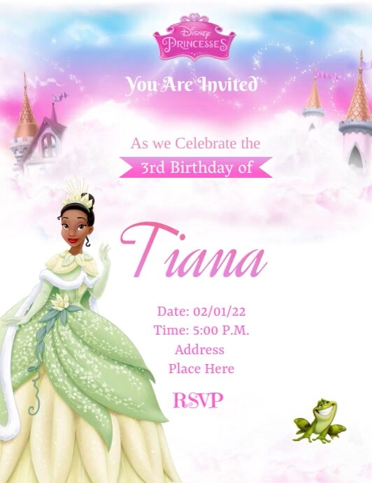 Disney Princess Tiana Template | PosterMyWall