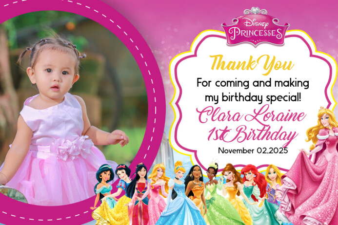 Disney Princesses Ref Magnet Layout Template | PosterMyWall