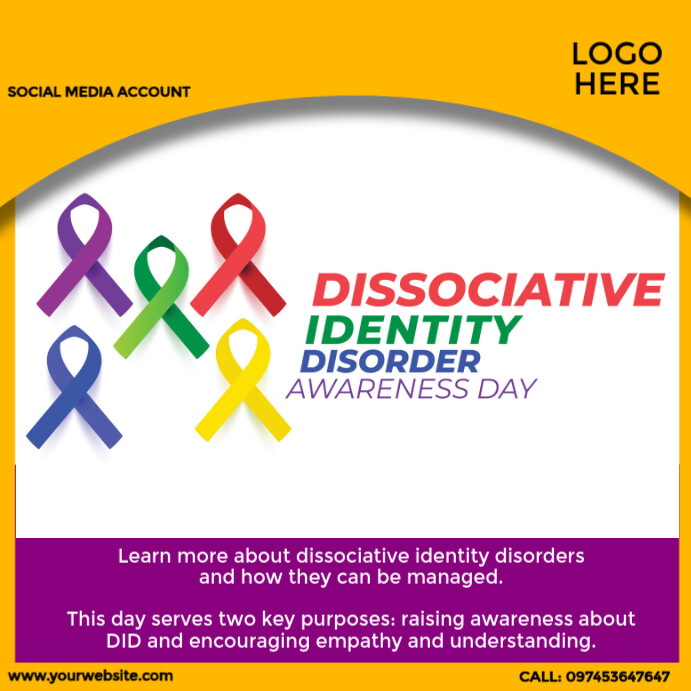 Dissociative Identity Disorder Awareness Day Template | PosterMyWall