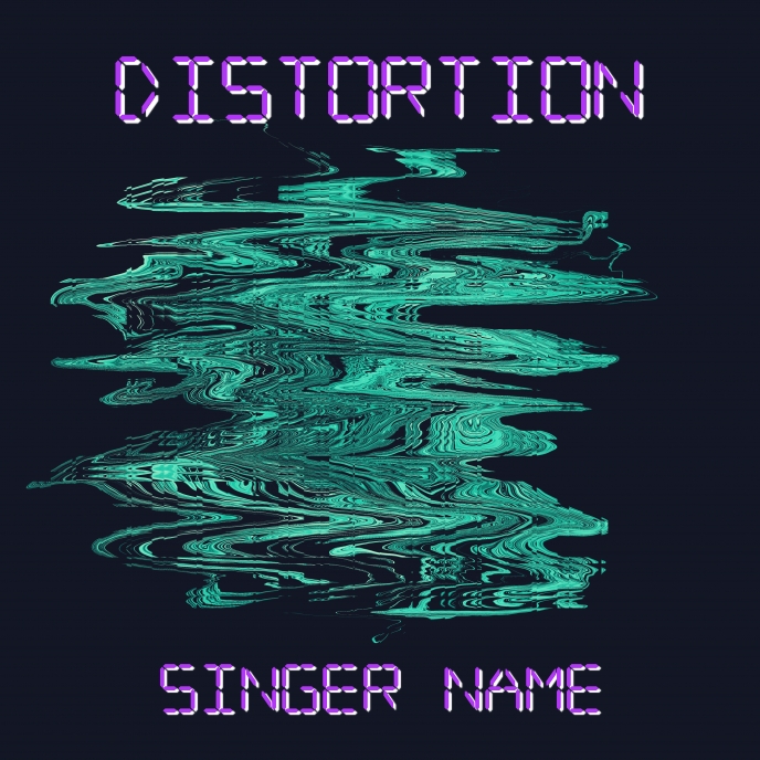 Distortion Album Single Cover Template | PosterMyWall