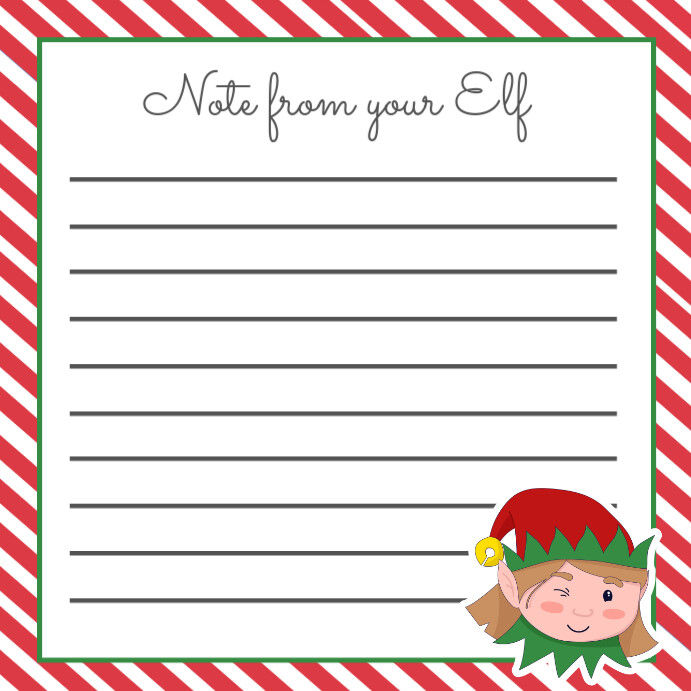 DITABLE Blank Elf Notes, Template | PosterMyWall
