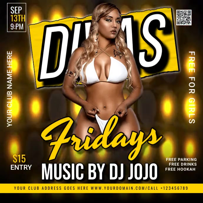 Plantilla de DIVA'S FRIDAY | PosterMyWall