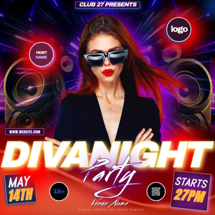 Diva Club Party Video Template | PosterMyWall