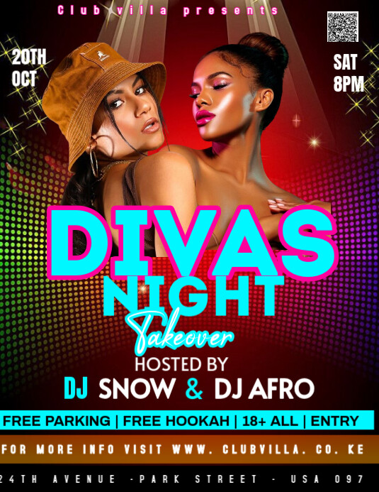 Plantilla de Divas events flyers | PosterMyWall