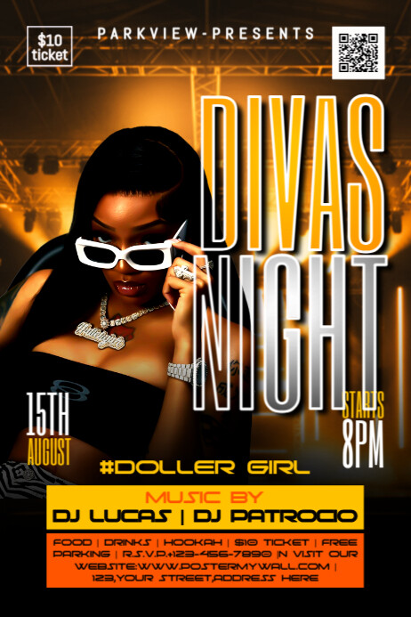 Divas night club flyer Template | PosterMyWall