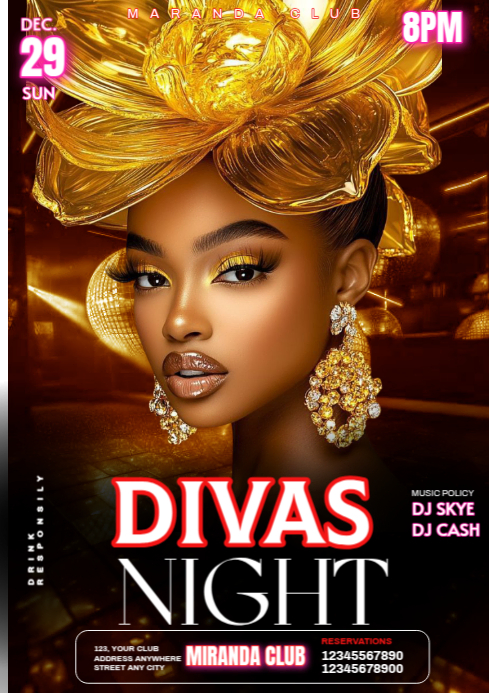 Divas night Template | PosterMyWall