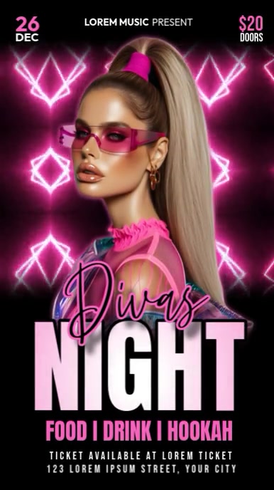 Divas Night Template | PosterMyWall
