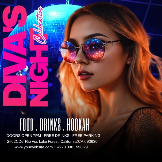 Divas Night Party Celebration Template | PosterMyWall