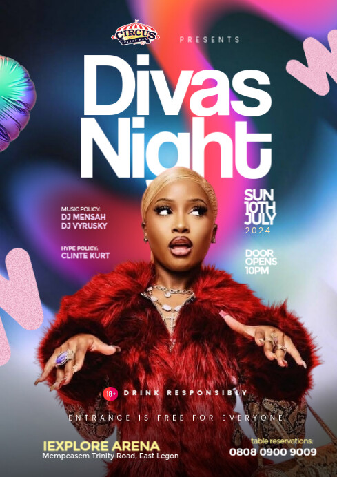 Divas Night Party Design Template | PosterMyWall
