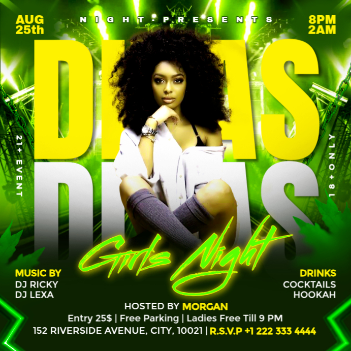 Divas Night party Template | PosterMyWall