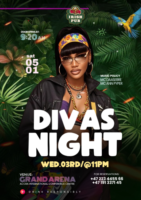 Divas night party design Template | PosterMyWall