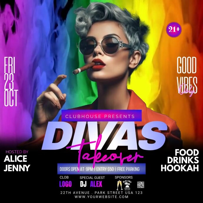 Copy of Divas night party | PosterMyWall