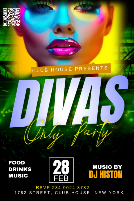 Copy of Divas night party | PosterMyWall