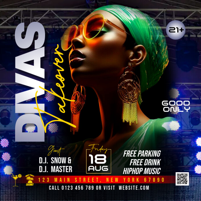 Copy of Divas night party | PosterMyWall