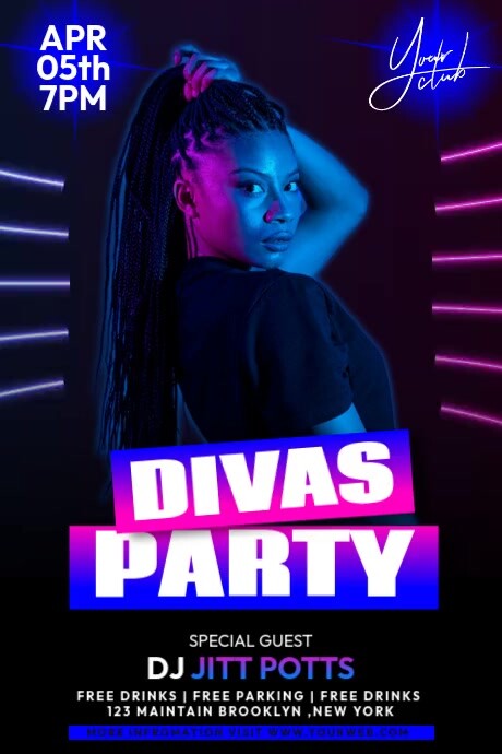 Divas Night Party Template | PosterMyWall