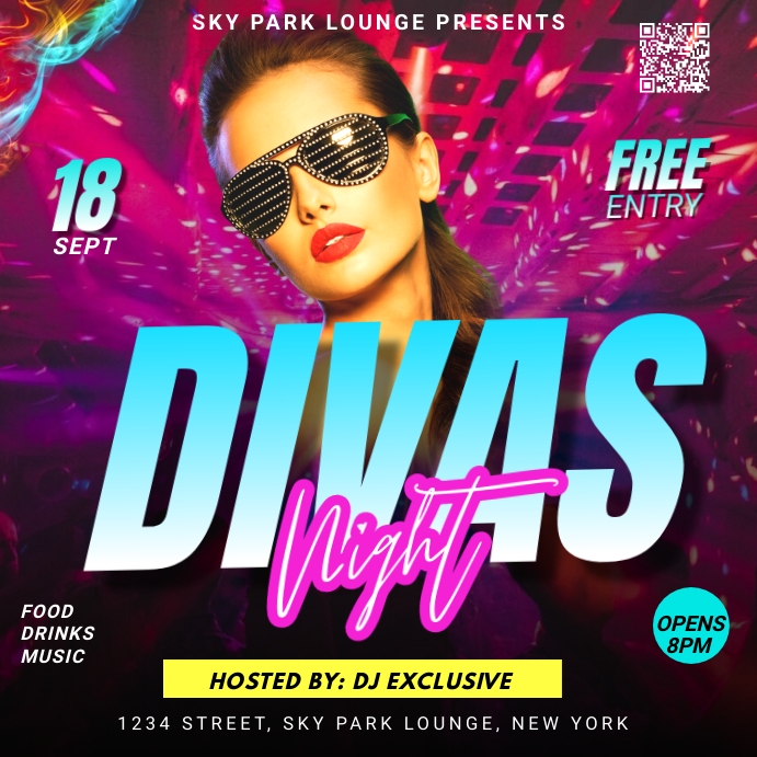 Copy of divas night party | PosterMyWall
