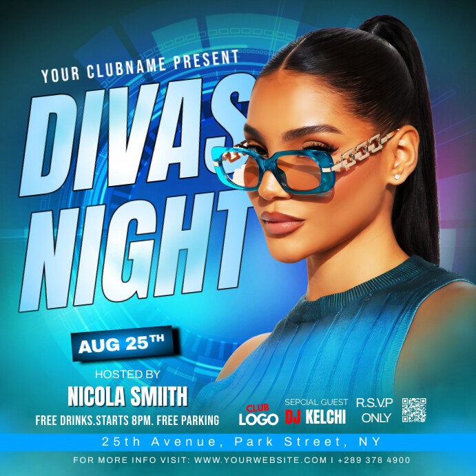 Copy of Divas Night Party flyer | PosterMyWall