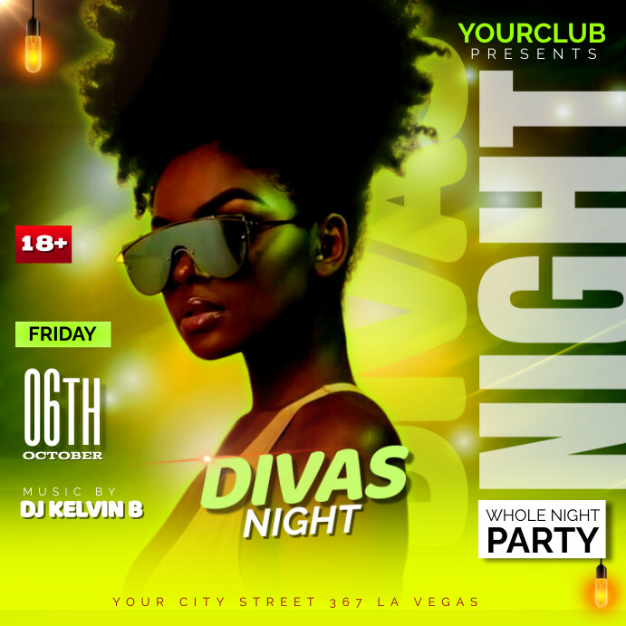 Plantilla de Divas night party flyer | PosterMyWall
