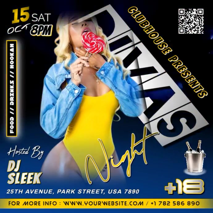 Plantilla de DIVAS NIGHT PARTY FLYER TEMPLATE | PosterMyWall