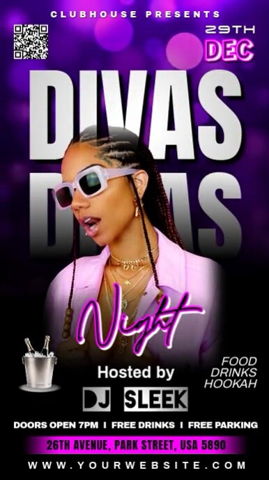 DIVAS NIGHT PARTY FLYER TEMPLATE POSTER | PosterMyWall