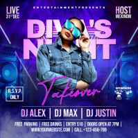 Divas night party poster Template | PosterMyWall