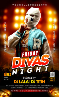 Divas Night Party Design Template | PosterMyWall