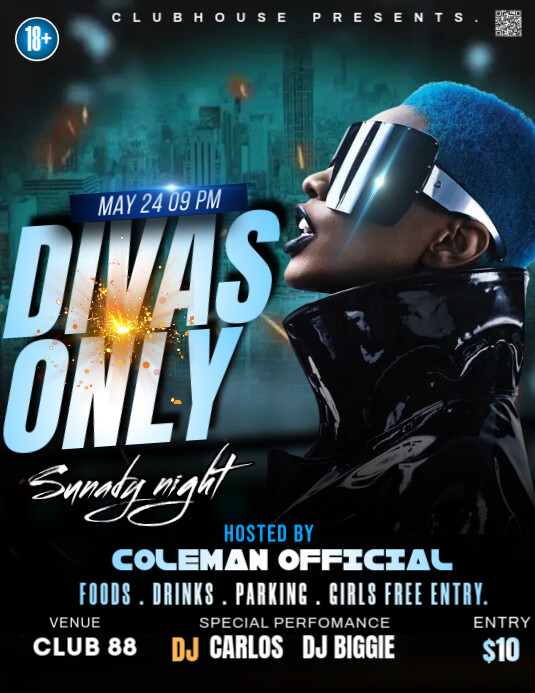 Modèle divas night posters , girls party flyers | PosterMyWall