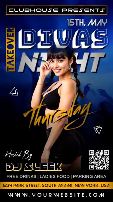 DIVAS NIGHT THURSDAY PARTY FLYER TEMPLATE | PosterMyWall