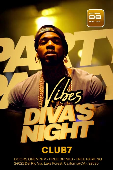 Divas Night Vibes Template | PosterMyWall