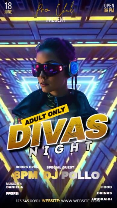 Divas Night Video Template | PosterMyWall