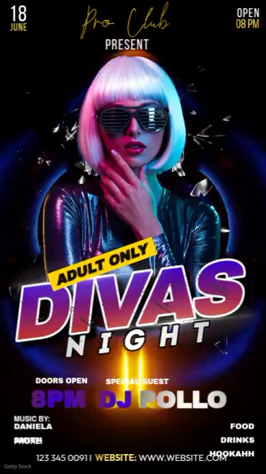 Divas Night Video Template | PosterMyWall