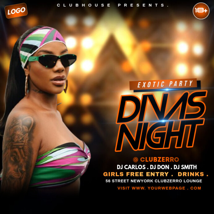 Copy of divas party night | PosterMyWall