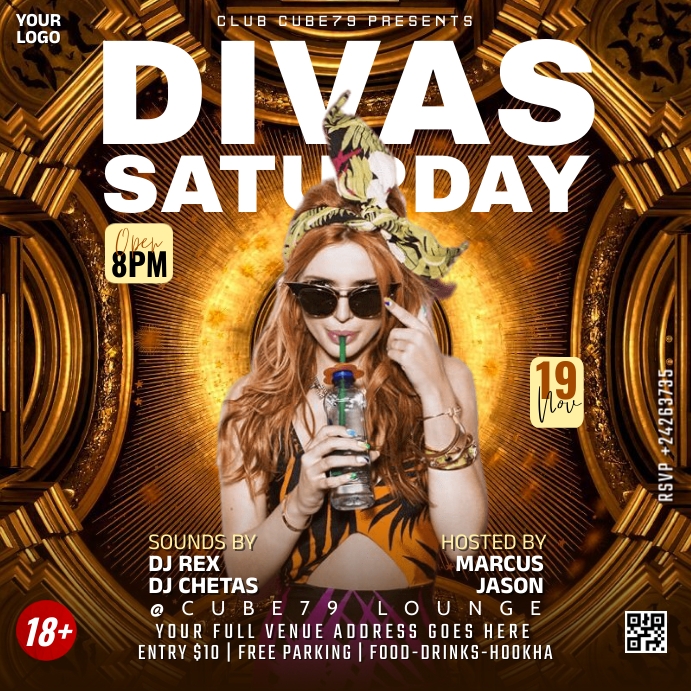 Divas Saturday Template | PosterMyWall