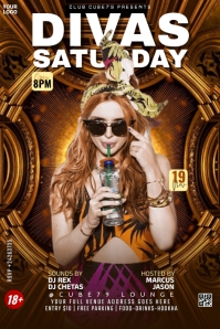 Divas Saturday Template | PosterMyWall