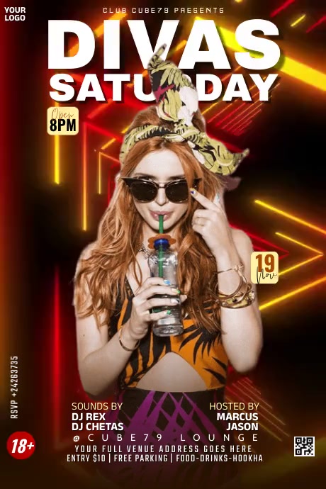 Divas Saturday Template | PosterMyWall