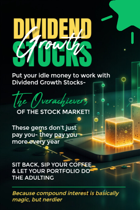 Copy of Dividend Stocks Poster Ad Template, 2025 | PosterMyWall