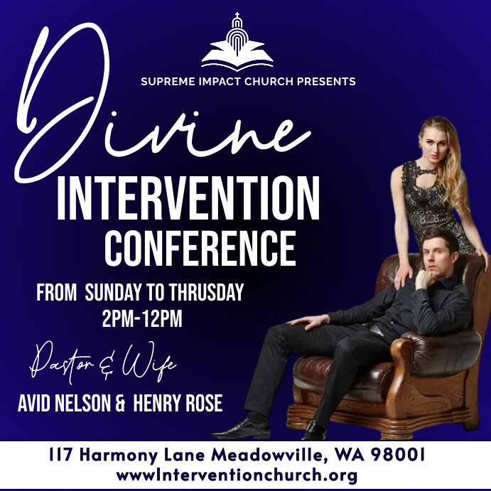 Divine Intervention church confrence flyer Template | PosterMyWall