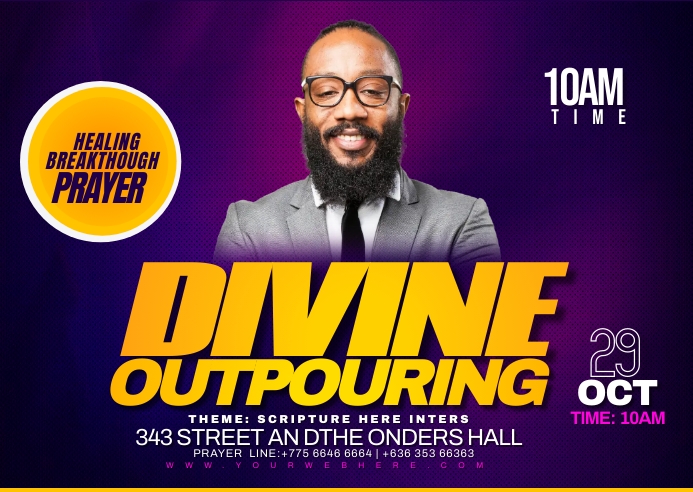 Plantilla de divine outpouring | PosterMyWall