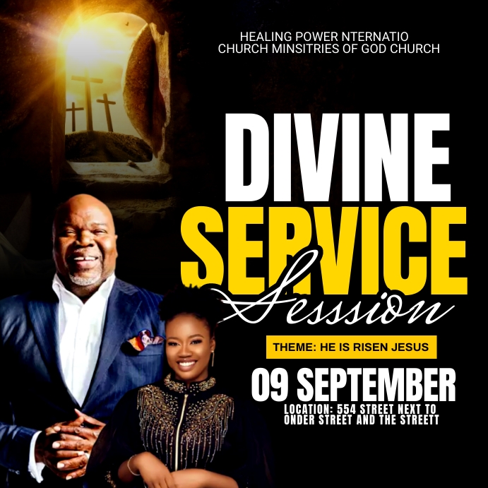 Plantilla de divine service | PosterMyWall