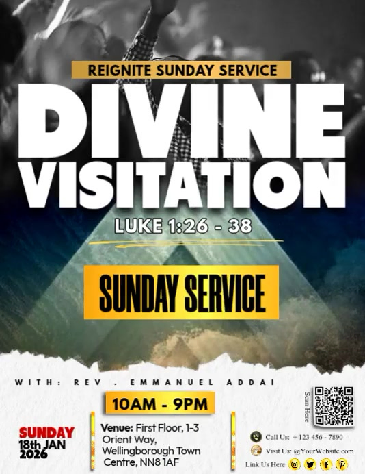 Divine Visitation with Rev. Emmanuel Addai Template | PosterMyWall