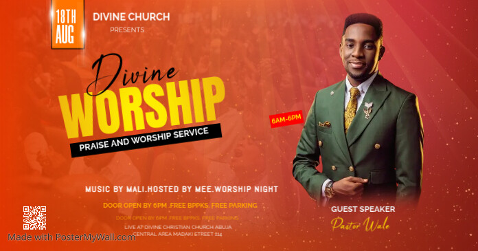 Plantilla de divine worship template | PosterMyWall