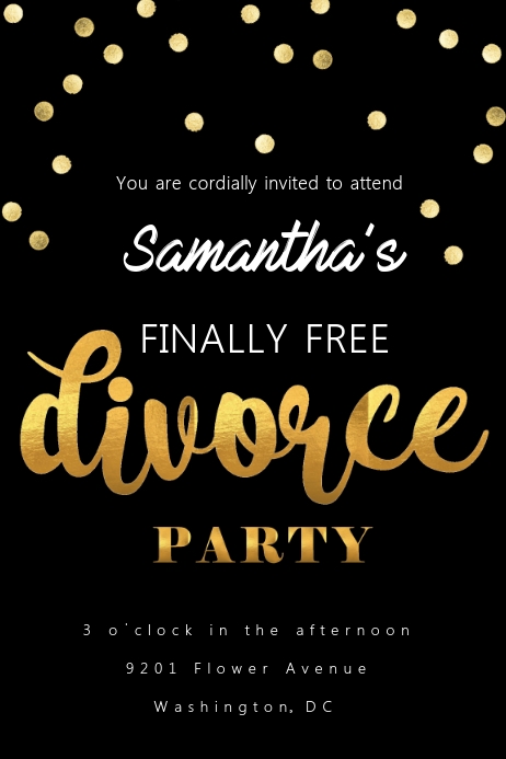 Divorce Party Invitation | PosterMyWall