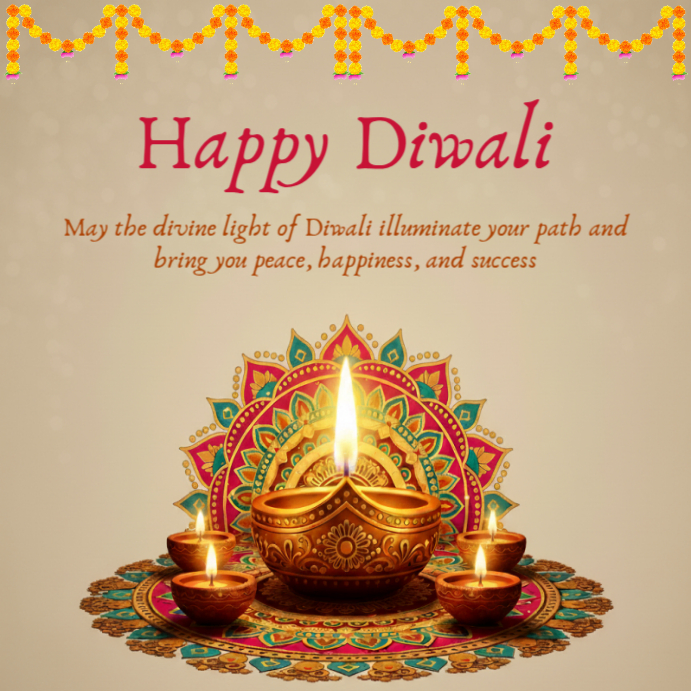Diwali | Happy Diwali | Diwali Card Template | PosterMyWall