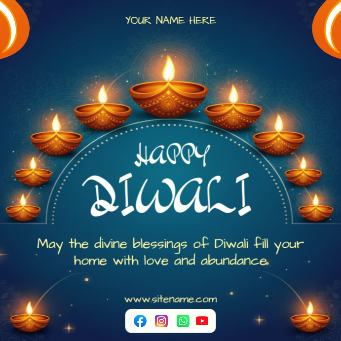 Diwali | Happy Diwali | Diwali Wishes Template | PosterMyWall