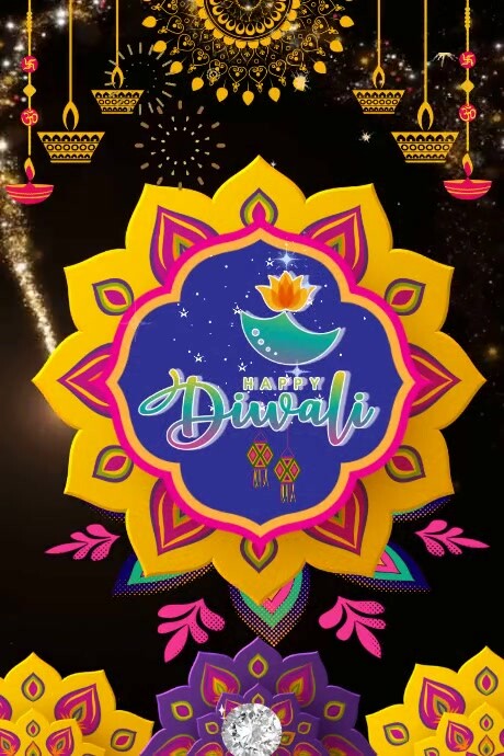 Diwali animated greeting card Template | PosterMyWall