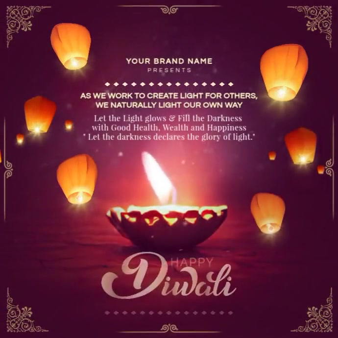 Diwali Best Wishes Post Template | PosterMyWall
