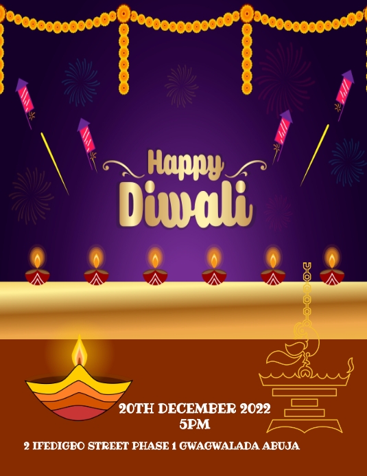 Diwali celebration (1) Template | PosterMyWall