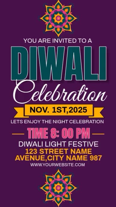 Diwali Celebration Ads Template | PosterMyWall