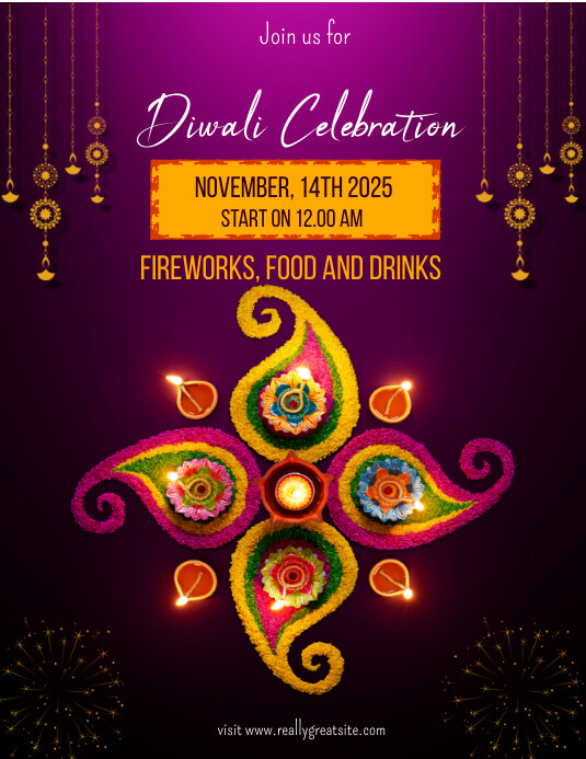 Diwali celebration invitation template (1) | PosterMyWall